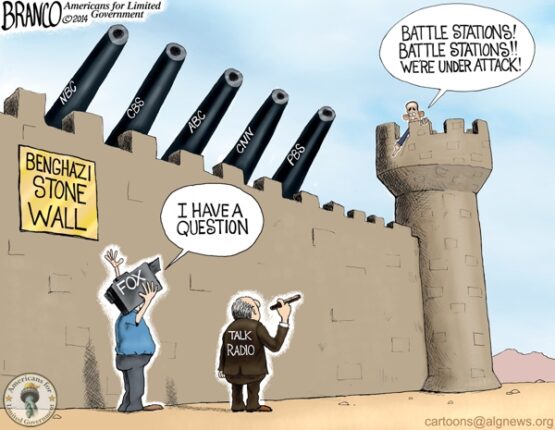 Cartoon: "Outside the Wall"