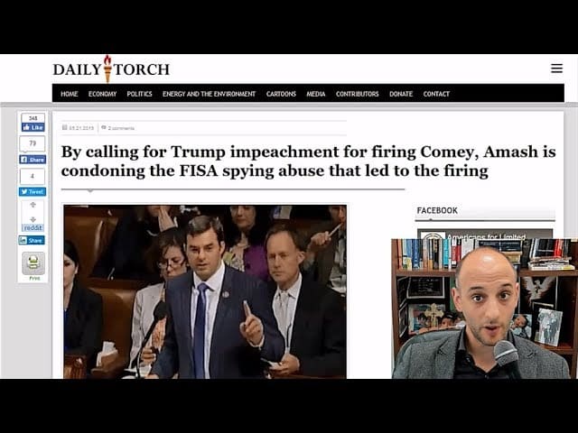 Justin Amash condones FISA abuse against President Trump, cries ...